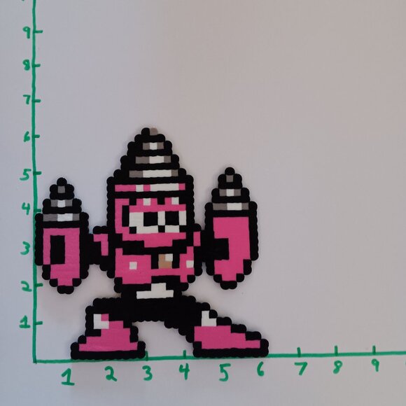 Perler, Megaman | Wall Decor | Perler Bead Art Of Drill Man From ...